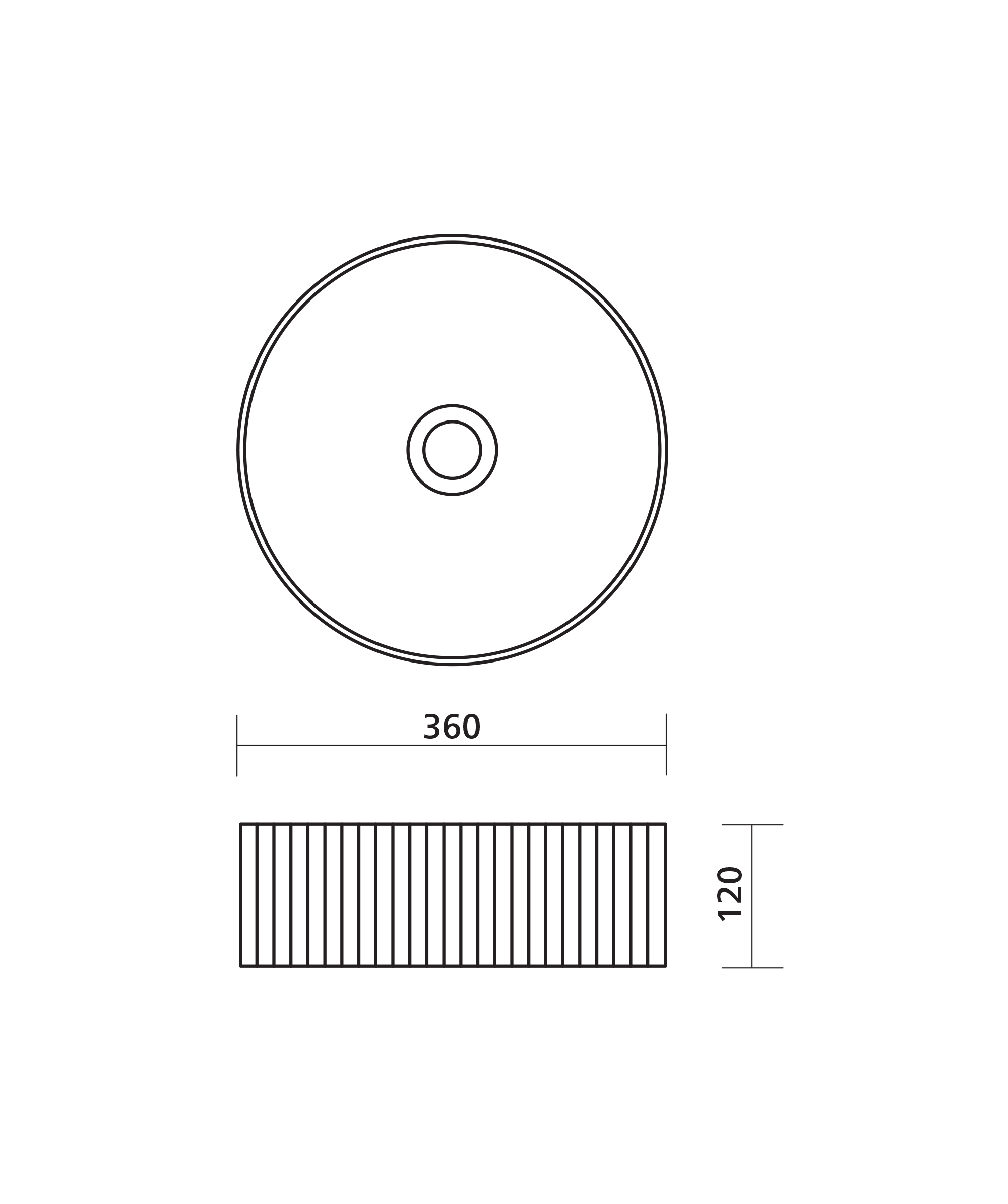 Cleo 360 ceramic basin - White Silk Matte | Seima